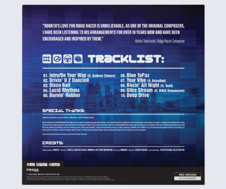 Ridge Racer Infinity Vinyl | Firaga Records | PixelCrib