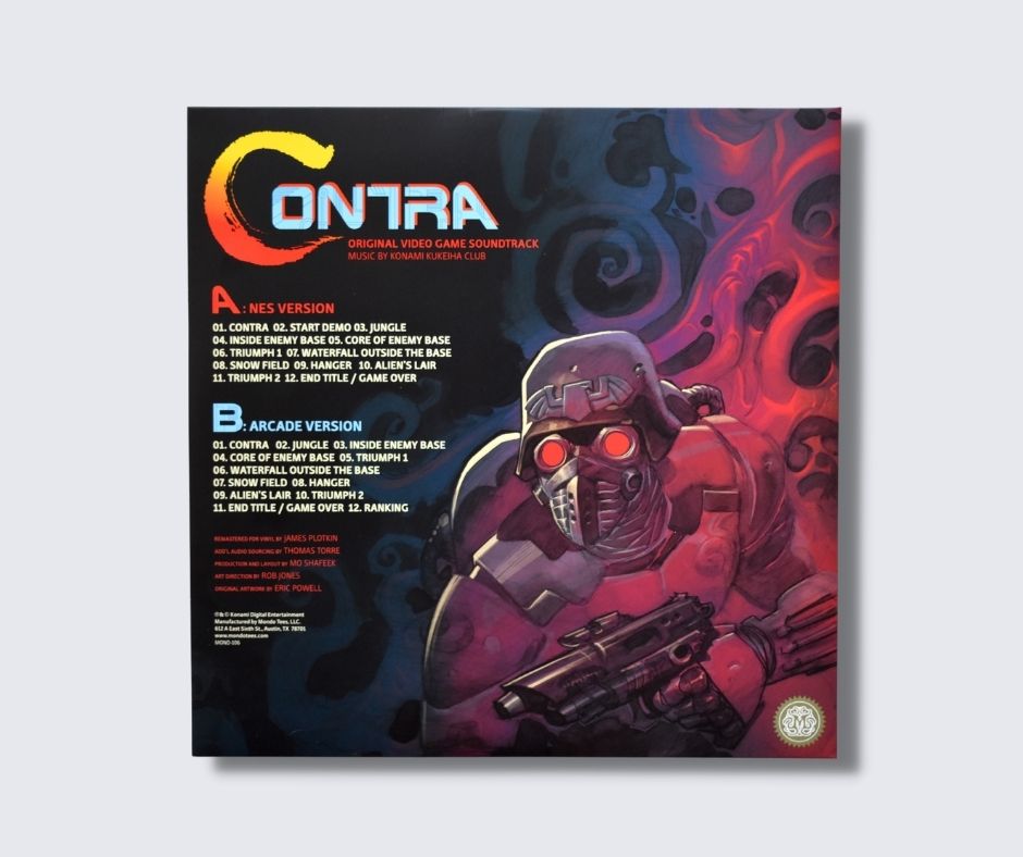 Contra - Original Video Game Vinyl Soundtrack LP | Mondo | Konami ...