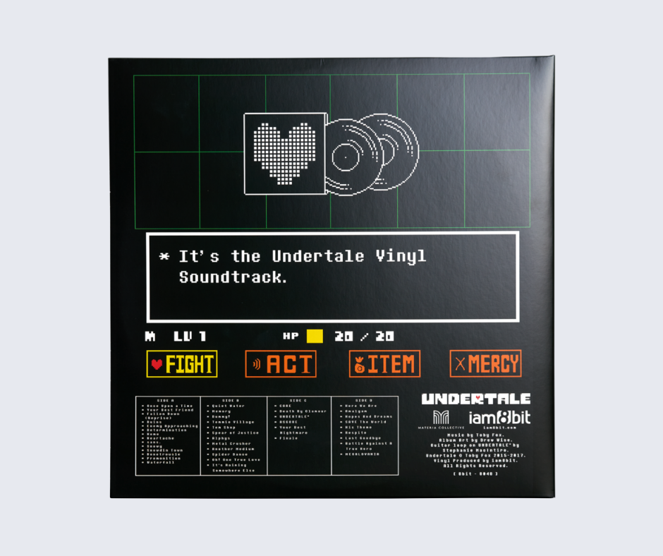 Undertale Vinyl Soundtrack 2xLP | iam8bit | PixelCrib